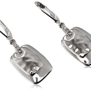 NINE WEST Women's Silvertone Crystal Drop Earrings