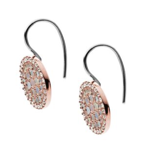 Fossil Women's Gold-Tone or Rose Gold-Tone Dangle or Hoop Earrings, Color: Rose Gold (Model: JF01737791)