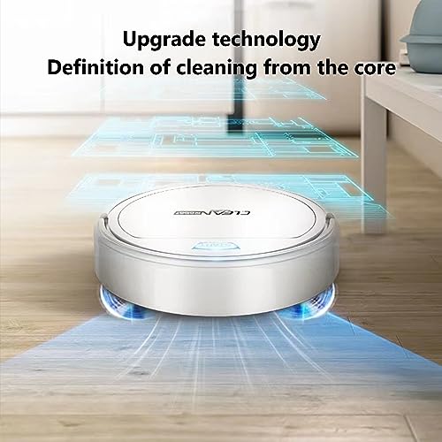 Robot Vacuum and Mop Combo, 3 in 1 Robotic Vacuum Cleaner with Watertank/Dustbin/Brush, Blocked by Hair, Remote/App, Ideal for Hard Floor/Pet (Black)