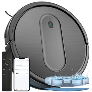 robot vacuum and mop combo, 3 in 1 mopping robotic vacuum with schedule, app/bluetooth/alexa, 1600pa max suction, self-charging robot vacuum cleaner, slim, ideal for hard floor, pet hair, carpet