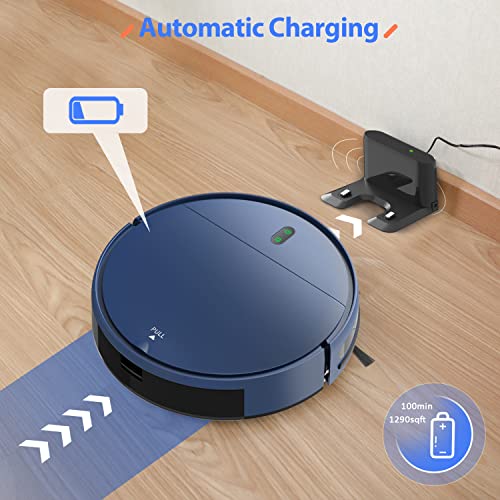 ZCWA Robot Vacuum, Robot Vacuum Cleaner with WiFi/APP/Alexa, Automatic Self-Charging, Robot Vacuum and Mop Combo Perfect for Carpet, Hard-Floor and Pet Hair