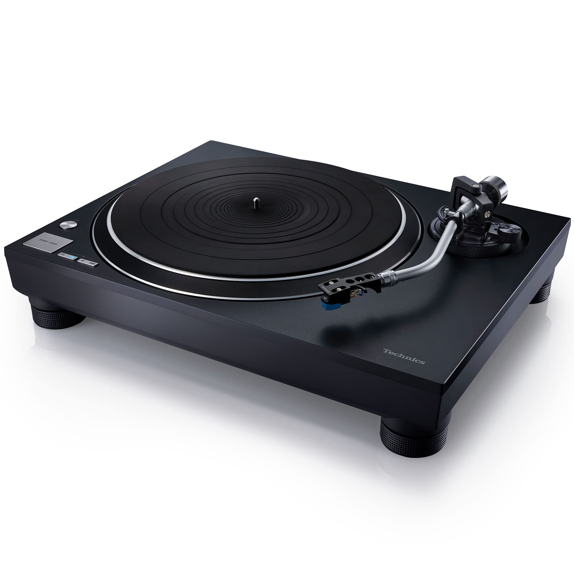 Technics Turntable, Premium Class HiFi Record Player with Coreless Direct, Stable Playback, Audiophile-Grade Cartridge and Auto-Lift Tonearm, Dustcover Included – SL-100C, Black (SL-100C-K)