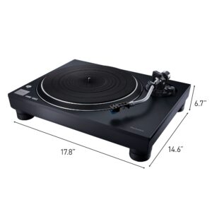 Technics Turntable, Premium Class HiFi Record Player with Coreless Direct, Stable Playback, Audiophile-Grade Cartridge and Auto-Lift Tonearm, Dustcover Included – SL-100C, Black (SL-100C-K)