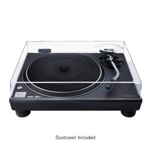 Technics Turntable, Premium Class HiFi Record Player with Coreless Direct, Stable Playback, Audiophile-Grade Cartridge and Auto-Lift Tonearm, Dustcover Included – SL-100C, Black (SL-100C-K)