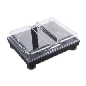 decksaver ds-pc-sl1200 - polycarbonate cover compatible with technics sl1200, sl1210, pioneer dj plx-1000, plx-crss12 turntable dust cover, dj equipment cover for travel and everyday protection