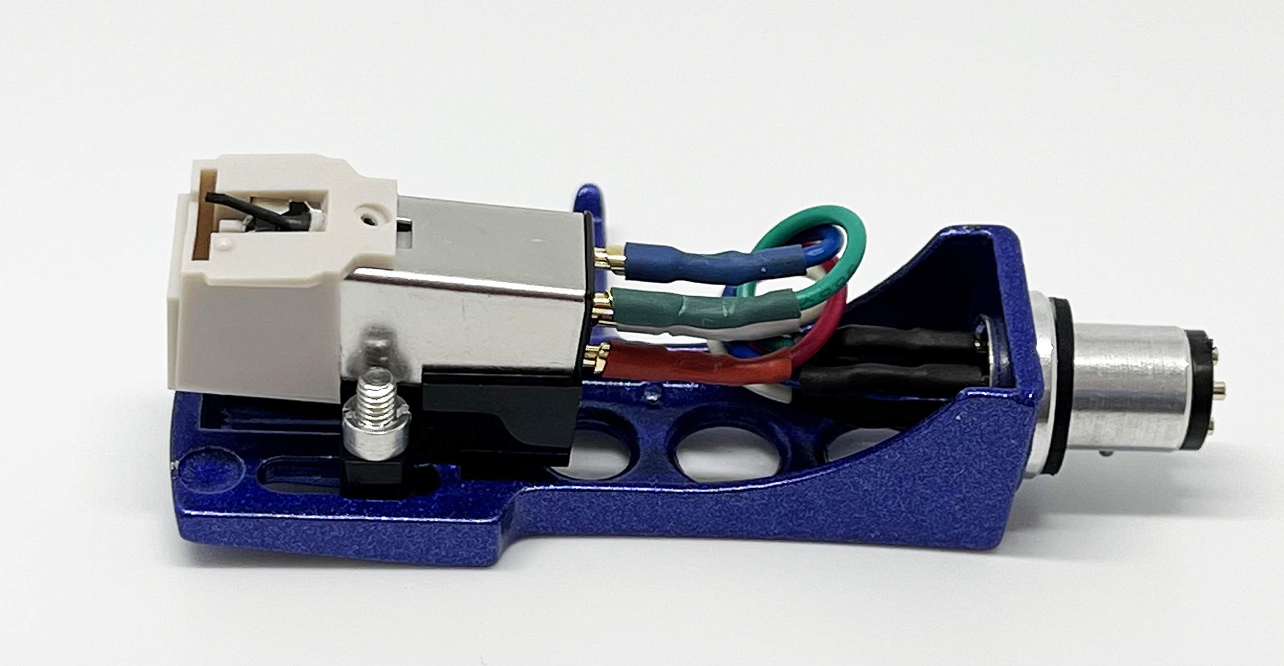 Cartridge, conical Stylus, needle with mounting bolts and Blue Headshell for Technics SL-1200, SL-1210, SL-1600, SL-1610, SL-1700, SL-235, SL-23A