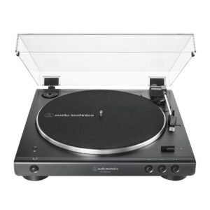 audio-technica at-lp60xbt-usb-bk fully automatic belt-drive stereo turntable with bluetooth and usb