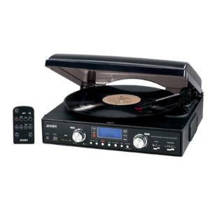 jensen jta-460 digital 3-speed stereo turntable with mp3 encoding & am/fm receiver