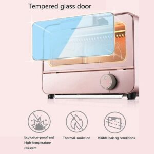 9L Mini Oven,with 800W Adjustable Temperature 50-230 ℃ and 30 Minutes Timer Household Baking Multifunctional Cake Oven (Blue) (Pink)