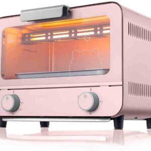 9L Mini Oven,with 800W Adjustable Temperature 50-230 ℃ and 30 Minutes Timer Household Baking Multifunctional Cake Oven (Blue) (Pink)