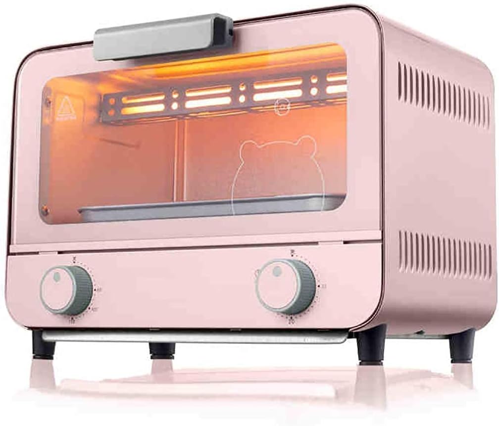 9L Mini Oven,with 800W Adjustable Temperature 50-230 ℃ and 30 Minutes Timer Household Baking Multifunctional Cake Oven (Blue) (Pink)