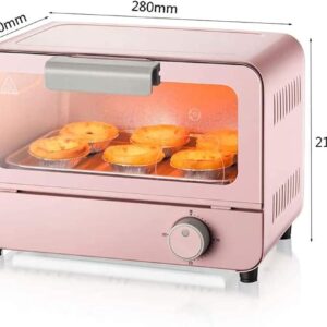 9L Mini Oven,with 800W Adjustable Temperature 50-230 ℃ and 30 Minutes Timer Household Baking Multifunctional Cake Oven (Blue) (Pink)