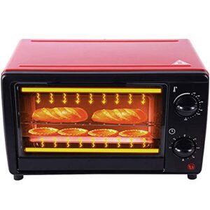 multi function electric oven,household 12l air fryer mini chicken oven, high temperature baking mini cake oven with bakeware and rack red useful (red) happy life