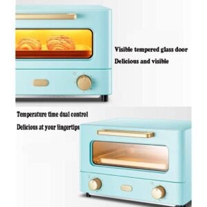 12L Mini Oven, Home Baking Small Oven Timer Double Glass Door Top and Bottom Convection Countertop Toaster Oven