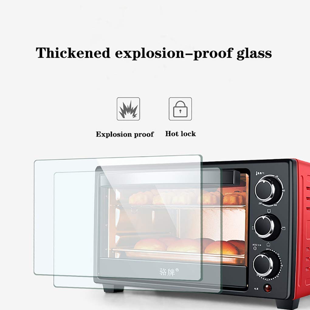 Mini Oven 23 L,Electric Oven 1300 W Adjustable Temperature 70-250 ℃ and 60 Minutes Timer with 3 Heating Functions for Baking Cooking Grill Toaster Oven Happy Life