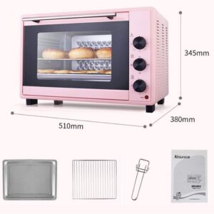 40L Mini Oven,Adjustable Temperature 0-230℃ and 60 Minutes Timer Five-Layer Baking Position Multi-Function Electric Oven (Blue) (Blue)