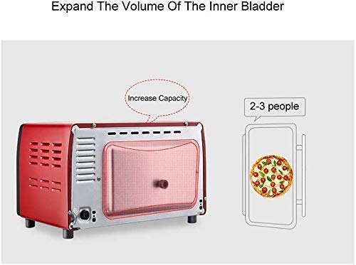 Mini Oven Toaster Electric Small Oven Tempered Glass Door Removable Crumb Tray Insulated Handle with Insulated Gloves and Baking Tray 12L Mini Ovens Happy Life