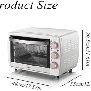 Tabletop Electric Oven 20L Multifunctional Small Oven Bread Baking Machine 1200W Includes Grilled Net, Enamel Pickup Clamp and Baking Pan