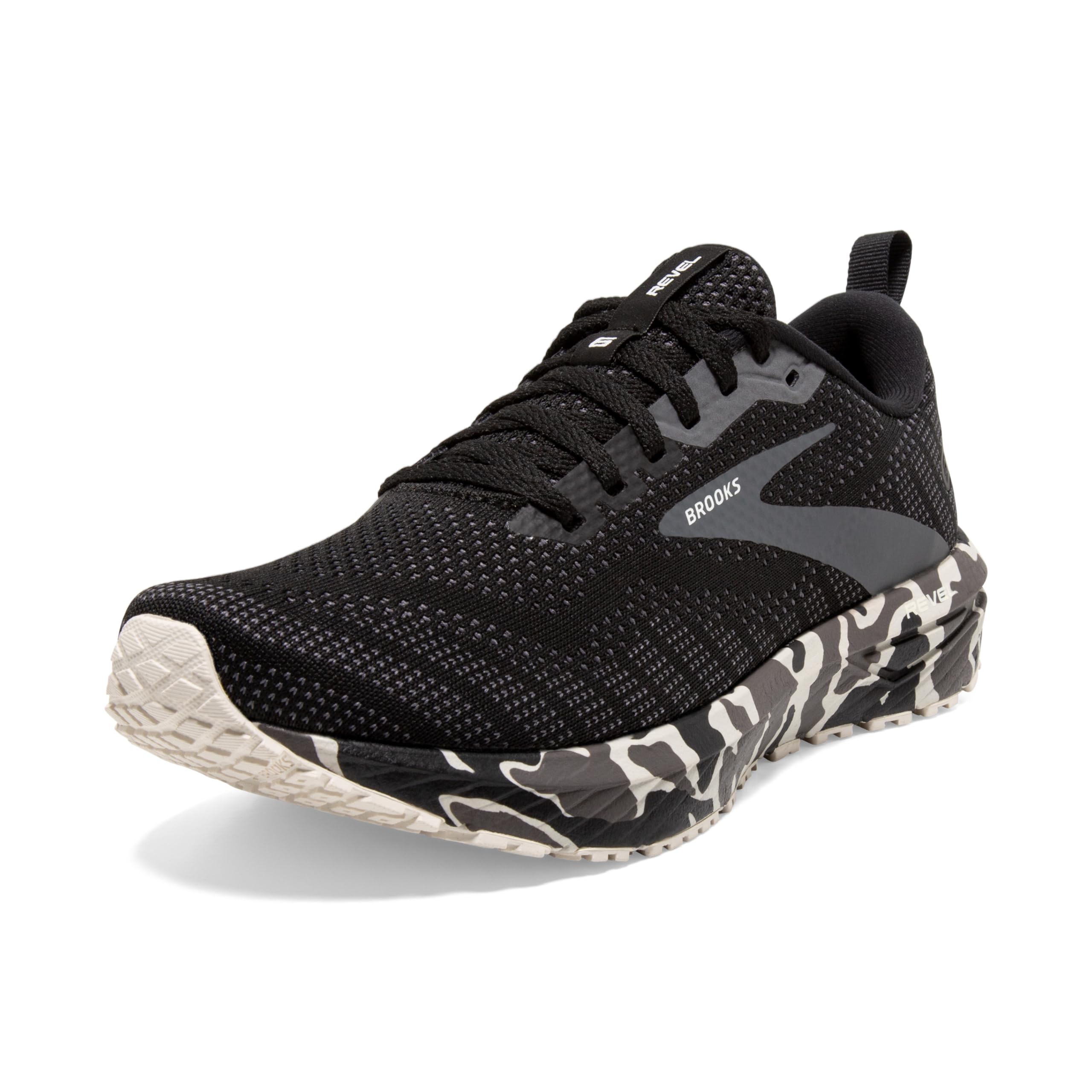 Brooks Women’s Revel 6 Neutral Running Shoe - Black/Luna Rock - 9 Medium