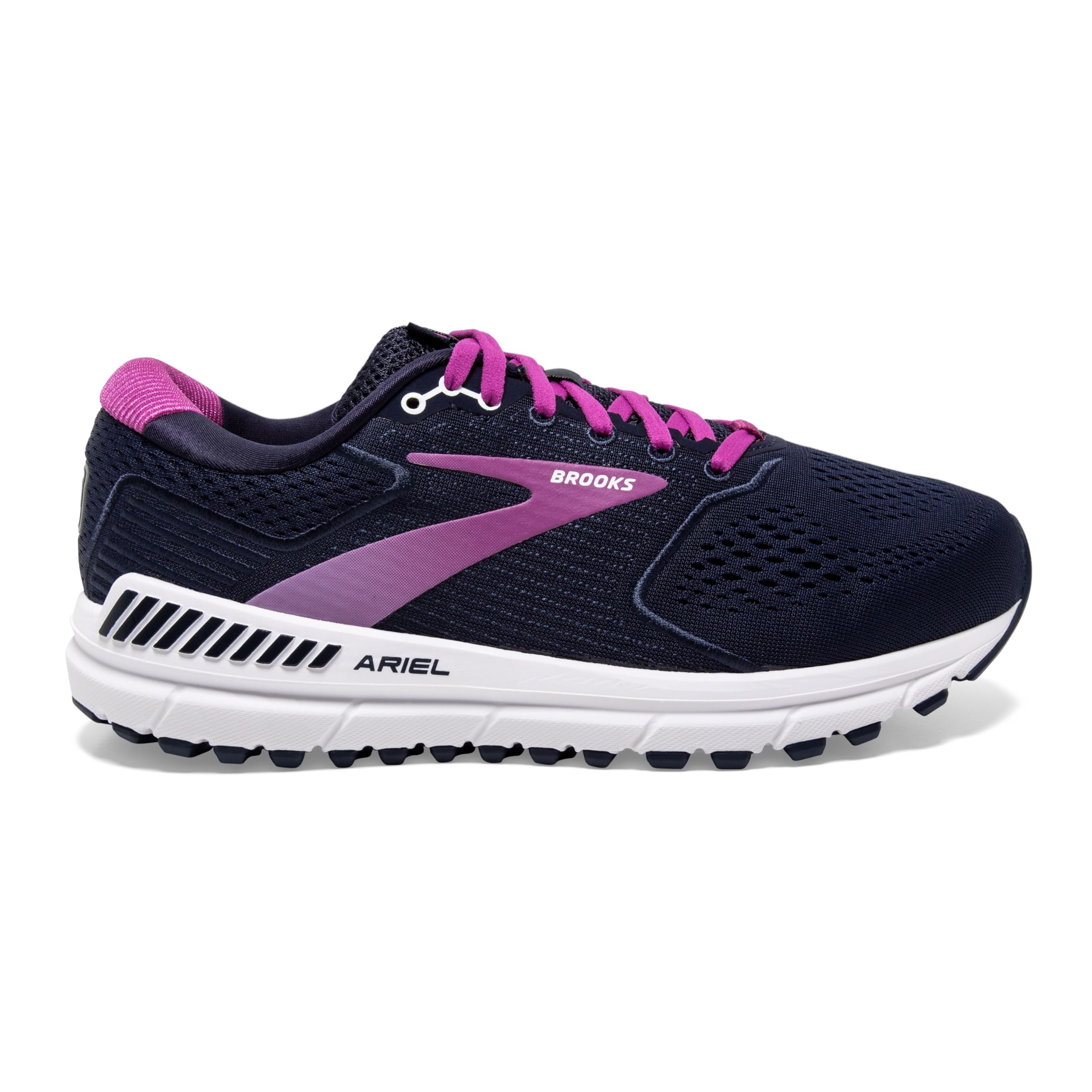 Brooks Women's Ariel '20 Running Shoe - Peacoat/Vivid Viola/White - 7.5 Medium