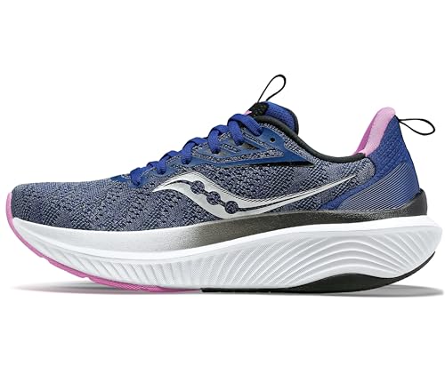 Saucony Echelon 9, Running Shoe Womens, Indigo/Grape, 8