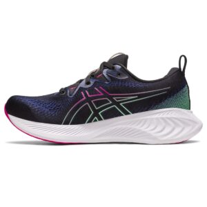 asics women's gel-cumulus 25 running shoes, 7, black/pink rave