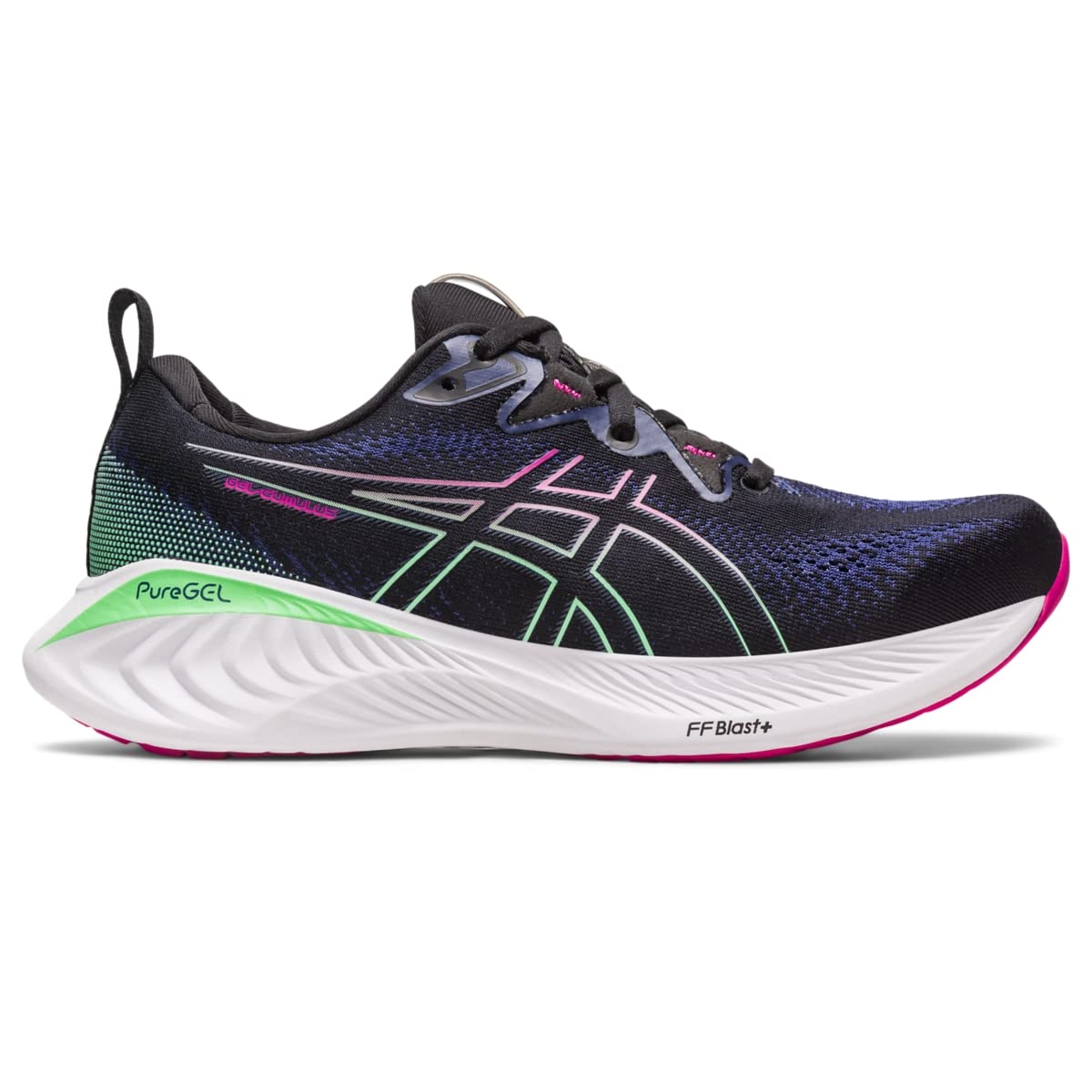 ASICS Women's GEL-CUMULUS 25 Running Shoes, 7, BLACK/PINK RAVE