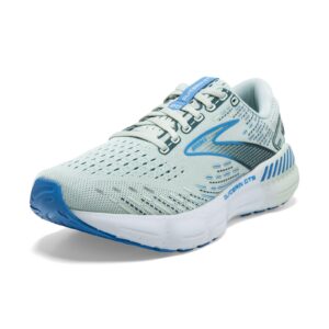 brooks women's glycerin gts 20 supportive running shoe - blue glass/marina/legion blue - 7.5 medium