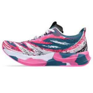 asics women's noosa tri 15 running shoes, 7.5, restful teal/hot pink