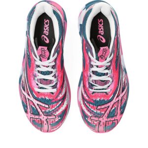 ASICS Women's NOOSA TRI 15 Running Shoes, 7.5, RESTFUL TEAL/HOT PINK