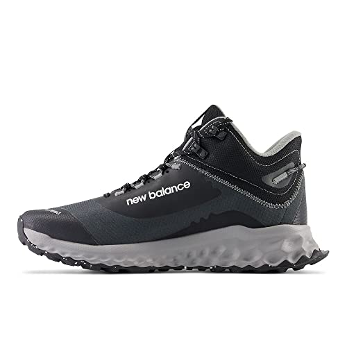 New Balance Men's Fresh Foam Garoe Mid V1 Trail Running Shoe, Blacktop/Shadow Grey/Sea Salt, 8 X-Wide