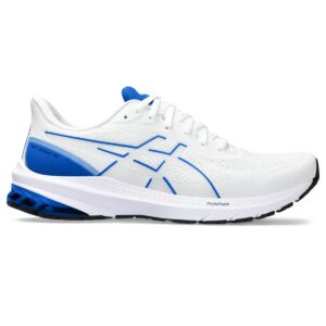 asics men's gt-1000 12 running shoes, 11, white/illusion blue