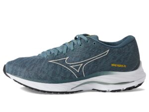 mizuno men's wave rider 26 | neutral running shoe | goblin blue/vaprous grey | us 9.5