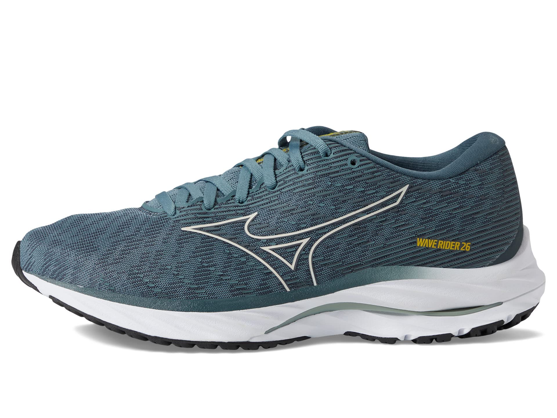 Mizuno Men's Wave Rider 26 | Neutral Running Shoe | Goblin Blue/Vaprous Grey | US 9.5