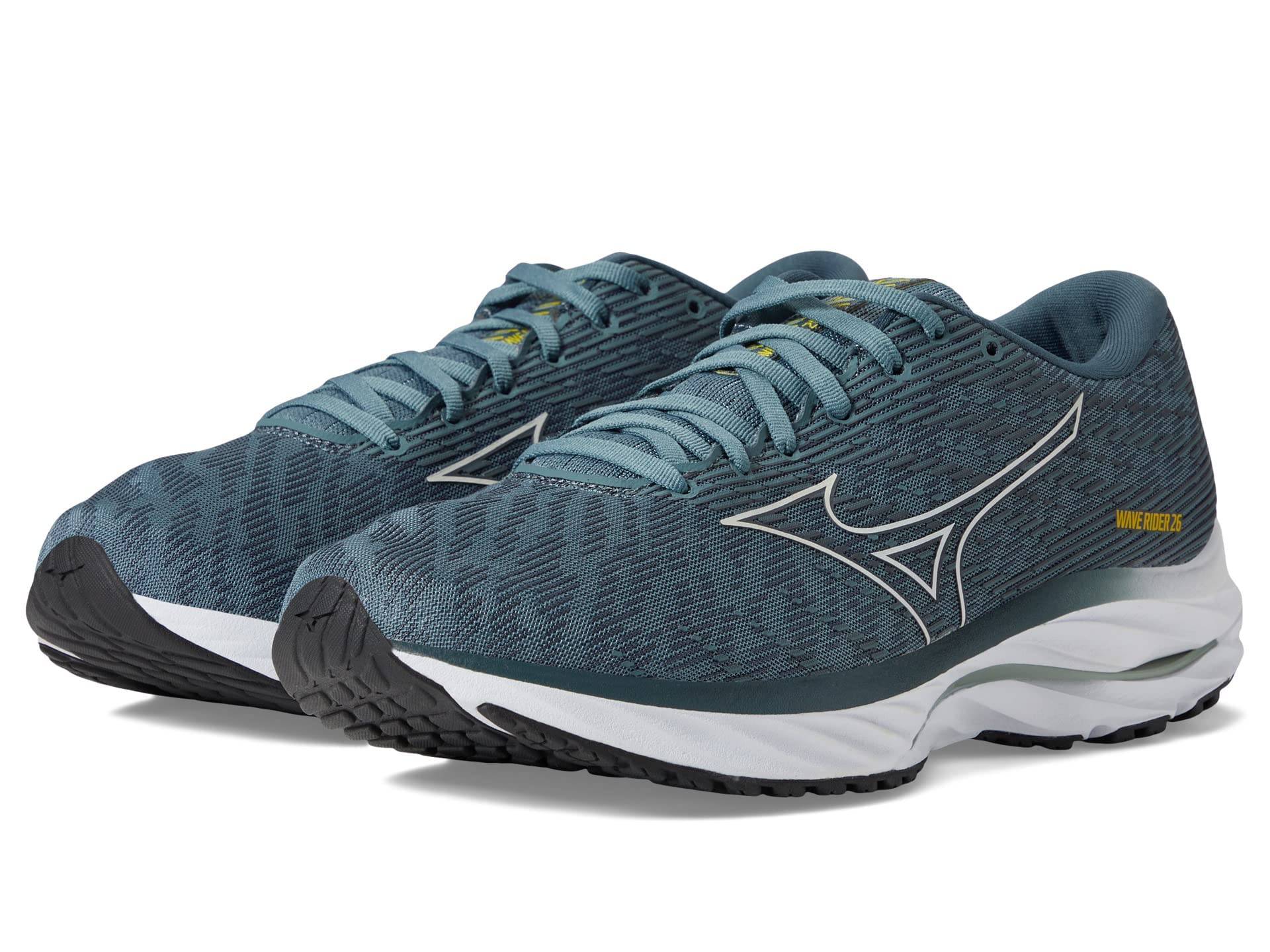 Mizuno Men's Wave Rider 26 | Neutral Running Shoe | Goblin Blue/Vaprous Grey | US 9.5