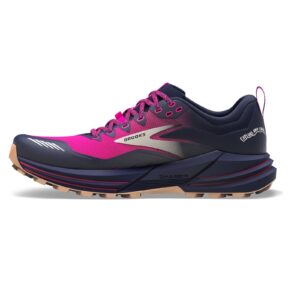 Brooks Women's Cascadia 16 Trail Running Shoe - Peacoat/Pink/Biscuit - 10 Medium