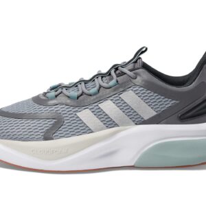 adidas Men's Alphabounce+ Running Shoe, Grey/Silver Metallic, 9