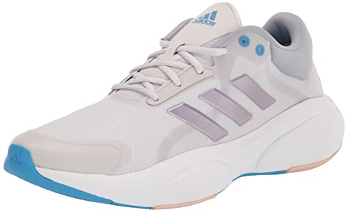 adidas Women's Response Running Shoe, Dash Grey/Matte Purple Metallic/Pulse Blue, 7