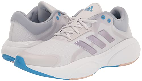 adidas Women's Response Running Shoe, Dash Grey/Matte Purple Metallic/Pulse Blue, 7