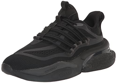 adidas Men's AlphaBoost V1 Running Shoe, Black/Grey/Carbon, 11