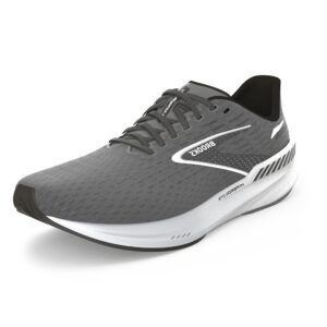 brooks men’s hyperion gts supportive running shoe - gunmetal/black/white - 12 medium