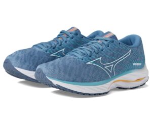 mizuno women's wave rider 26 | neutral running shoe | mountain spring/white | us 10