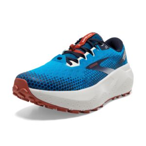 brooks men’s caldera 6 trail running shoe - peacoat/atomic blue/rooibos - 14 medium