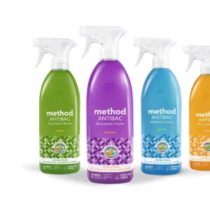 Method Antibacterial All Purpose Cleaner Spray, Wildflower, Kills 99.9% of Household Germs, 28 fl oz (Pack of 8)