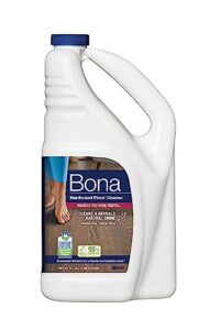 bona hardwood floor cleaner refill - 64 fl oz - unscented - refill for bona spray mops and spray bottles - residue-free floor cleaning solution for hardwood floors