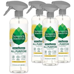 seventh generation all purpose cleaning spray surface cleaner lemon chamomile scent cuts grease 23 oz, pack of 4