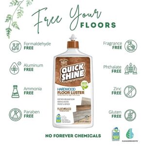 Quick Shine Hardwood Floor Cleaner & Wood Floor Polish w/Plant-Derived Carnauba 2-27oz Bottles, Removes Scratches, Safer Choice, A Clean That Can Be Seen