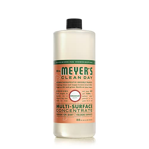 MRS. MEYER'S CLEAN DAY Multi-Surface Cleaner Concentrate, Use to Clean Floors, Tile, Counters, Geranium, 32 fl. oz