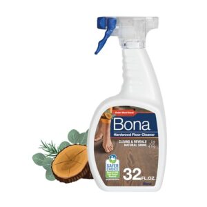 bona hardwood floor cleaner spray - 32 fl oz - cedar wood scent - refillable - residue-free floor cleaning solution for wood floors