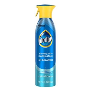 pledge everyday clean multi surface cleaner spray, ph balanced to clean 101 surfaces, rainshower scent, 9.7 oz (pack of 1)